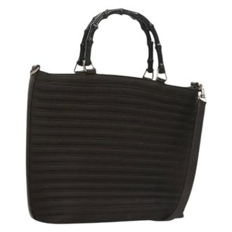 Gucci Sac &agrave; main vintage en nylon Pre-owned - Femme - Pre-owned - Brun - Taille: ONE Size
