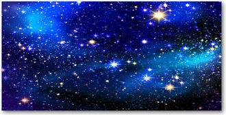 Tulup Leinwandbild - Wandkunst - Drucke auf Leinwand - Leinwanddruck -100x50 cm - Weltall & Science-Fiction - Blau - Sternenhimmel