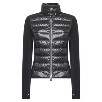 Moncler Femme, Sport, Bleu, Taille: 40 FR Cardigan Zipp&eacute; Rembourr&eacute;