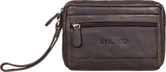 STILORD Herren-Handgelenktasche aus Echtleder braun - Vintage M&auml;nner-Handtasche - Retro Ledertasche - Leder-Herren-Organizer Pax