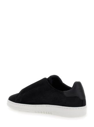 Axel Arigato Mens Low Sneakers Dice Laceless Black Suede Recycled Polyester Trainers