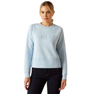 Ariat Womens Martine Sweatshirt Long Sleeve in Skyway, Size 2X-Large, by Ariat