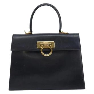 Ferragamo Sac &agrave; main en cuir Pre-owned - Femme - Pre-owned - Bleu - Taille: ONE Size