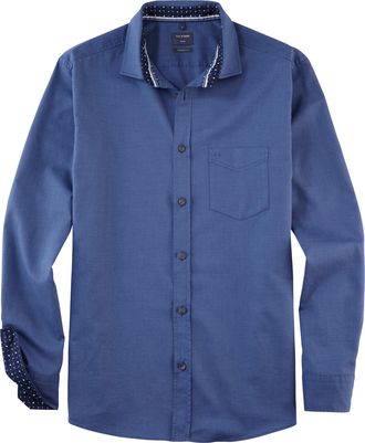 Olymp Herren Freizeithemd Langarm Casual,Faux Uni,059 Casual 22,01 Kent-Kragen,Marine 18,M
