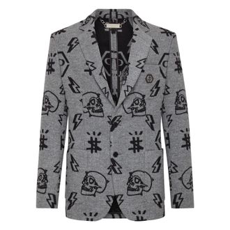 Philipp Plein Homme, Vestes, Gris, Taille: L Blazer Gigol&ograve; Fit