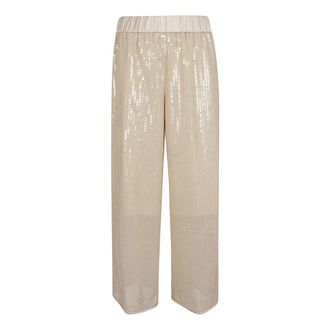 PESERICO Damen, Hosen, Beige, SGr&ouml;&szlig;e