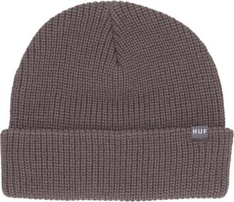 HUF Pflaume Beanie Set mit Besticktem Logo - - Accessories - unisex - Grau - ONE SIZE