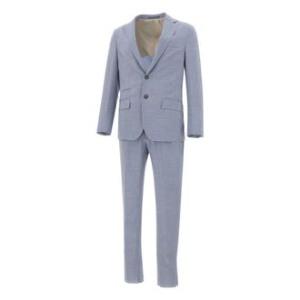 Eleventy Einreihiger- taillierter Anzug - - Suits - Herren - Blau - XL