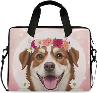 Alaza Sac pour ordinateur portable de 16 &agrave; 15,6 pouces, motif chats et fleurs, sac pour ordinateur portable pour femmes, hommes, &eacute;tudiants, travail, voyage,