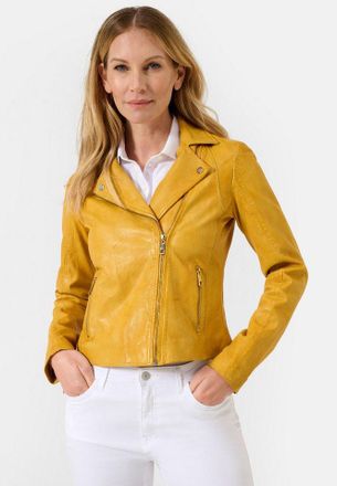 Ricano Lederjacke Antonia Lederjacke mit Reverskragen im Biker-Stil