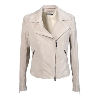 Baldinini Femme, Vestes, Beige, Taille: 36 FR Suede Jacket