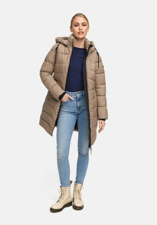 Marikoo Winterjacke Kaltn&auml;schen mit abnehmbarer Kapuze und hochschlie&szlig;endem Kragen