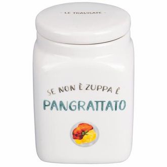 Villa D'Este Home Tivoli Le Travisate Vorratsdose Paniermehl 750 ml aus Porzellan New Bone China