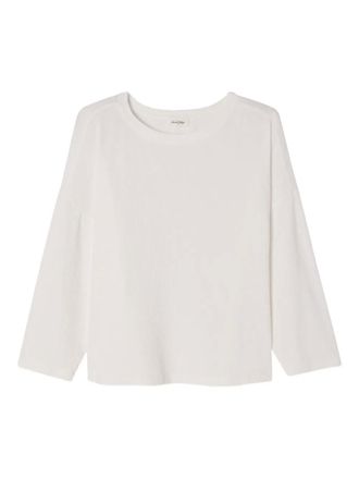 American Vintage t-shirt nervur&eacute; Yruki - Blanc