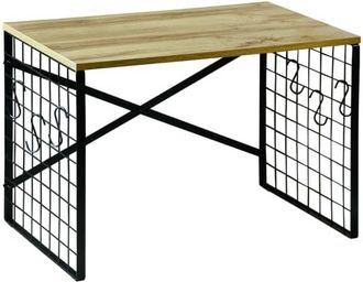 KESPER | Mikrowellenregal, Material: Eichendekor/Metall, Ma&szlig;e: B: 52 x T: 32,5 x H: 36,5cm, Farbe: schwarz/Natur| 27831