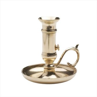 NKlaus Kerzenleuchter 11cm hoch Schiebeleuchter Messing Gold glänzend für Kerzen Ø 2cm Tafelkerzen modern Klassiche Optik Stabkerzen Dekoration