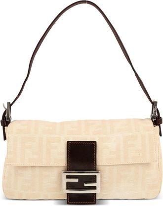 Fendi Baguette Schultertasche - Nude