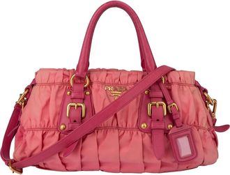 Prada Crossbody Bags - Prada Pink Quilted Nylon City Handbag - Gr. unisize - in Gold - für Damen