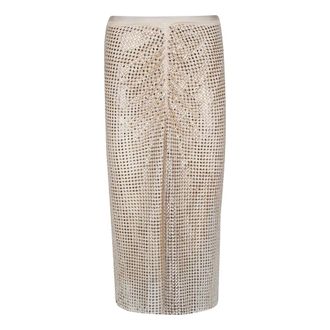 Pinko Pinko, Femme, Jupes, Beige, Taille: 40 FR Jupe Midi Berlina
