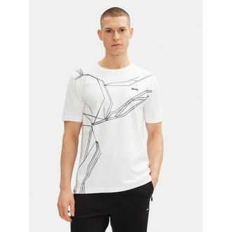 HUGO BOSS T-Shirt Beetle 50542048 Wei&szlig; Regular Fit