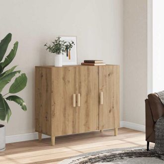 vidaXL Buffet ch&ecirc;ne artisanal 90x34x80 cm bois ding&eacute;nierie Vidaxl