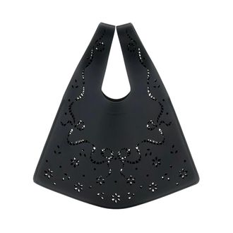 Simone Rocha Mini Sac Shopper D&eacute;coup&eacute; au Laser en Dentelle - Femme - Sacs - Noir - Taille: ONE Size