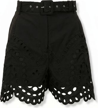 Charo Ruiz Ibiza Femme, Shorts, Noir, Taille: 38 FR Dune Belted Shorts