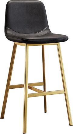 Generic Barhocker mit R&uuml;ckenlehne, 150 kg belastbar, aus PU-Leder, ideal f&uuml;r K&uuml;cheninseln; gepolsterte Barhocker mit Fu&szlig;st&uuml;tze; Esszimmerst&uuml;hle f&uuml;r die Bar