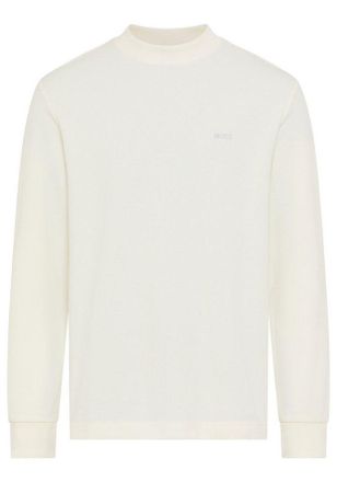 HUGO BOSS Langarmshirt Te explorer Rundhalsausschnitt, Saum- und &Auml;rmelb&uuml;ndchen