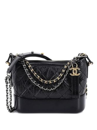 Chanel Gabrielle Quilted Aged Calfskin Small hobo bag - Schwarz