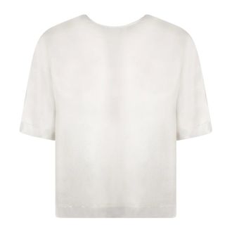 Giorgio Armani Femme, Blouses et Chemises, Gris, Taille: 36 FR &Eacute;l&eacute;gante Blouse en Soie avec Manches au Coude