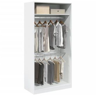 vidaXL Vidaxl - Garde-robe Blanc 100x50x200 cm Bois ding&eacute;nierie
