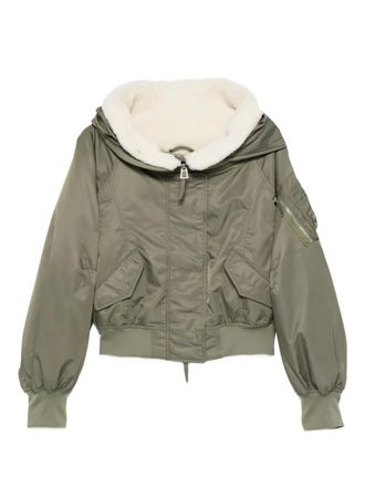Ermanno Scervino veste bomber doubl&eacute;e &agrave; capuche - Vert