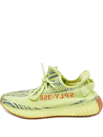 Yeezy by Kanye West baskets en daim &agrave; lacets - Jaune