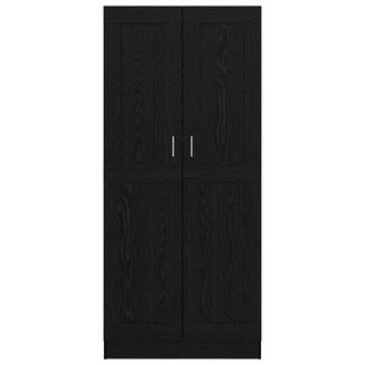 Generic B&uuml;cherschrank mit 2 T&uuml;ren, Moderner Aufbewahrungsschrank aus Holzwerkstoff, Freistehendes B&uuml;cherregal f&uuml;r Wohnzimmer, Heimb&uuml;ro und Arbeitszimmer (Schw