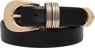 Michael Kors Femme, Accessoires, Noir, Taille: XS Ceinture &Eacute;troite en Cuir