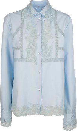 Ermanno Scervino Femme, Blouses et Chemises, Bleu, Taille: 42 FR Chemises