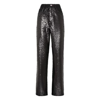 Philipp Plein Femme, Jeans, Noir, Taille: W30 Denim Pantalons Loose Fit