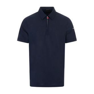 Kiton Homme, Tops, Bleu, Taille: M Polo Zipp&eacute;