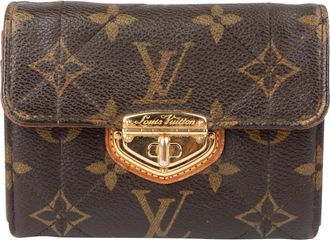 Louis Vuitton Portemonnaie - Louis Vuitton Canvas Monogram Compact Wallet - Gr. unisize - in Braun - f&uuml;r Damen