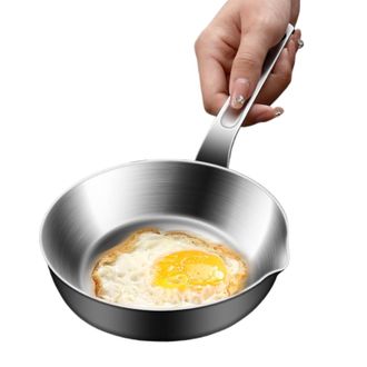 Generico Kleine Bratpfanne, antihaftbeschichtet, Edelstahl, perfekt f&uuml;r Zuhause, K&uuml;che, Restaurant, Bauernhof, Camping, Picknick, Grill