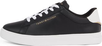 Tommy Hilfiger Damen Court Sneaker Essential Low Top, Schwarz (Black), 36