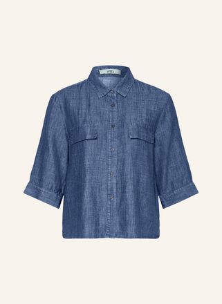0039 Italy 0039 Italy Hemdbluse Mit 3/4-Arm In Jeansoptik blau
