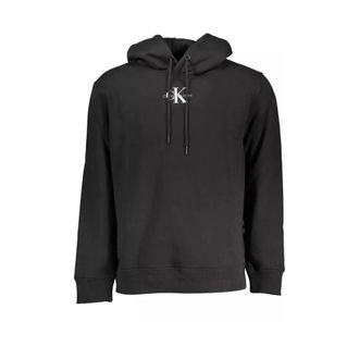 Calvin Klein Schwarzes Baumwoll-Kapuzensweatshirt - - Sweatshirts & Hoodies - Herren - Schwarzk - 2XL
