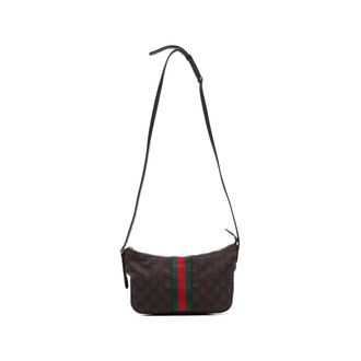 Gucci Small Lunetta GG Web-stripe Shoulder Bag