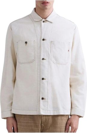 Replay Homme, Chemises, Blanc, Taille: XL Mv864E Overshirt