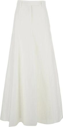 Brunello Cucinelli Femme, Jupes, Blanc, Taille: 36 FR Flared Maxi Skirt