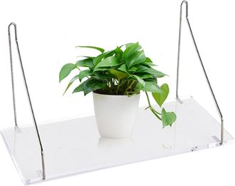 Generic Schwimmende Regale aus Acryl, Wandorganizer ohne Bohren, Wandregal mit hoher Belastung, Badezimmerregal, selbstklebende Wandregale für Cosm