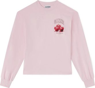 Ganni Femme, Tops, Rose, Taille: 42 FR Long Sleeve Hauts