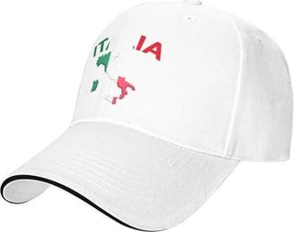 Generic Chapeau De Baseball Italie Drapeau Italien Chapeau De Sport L&eacute;g&egrave;re Mode Casquette Unisexe, pour Hommes, Gar&ccedil;on, Femmes, 55-59cm